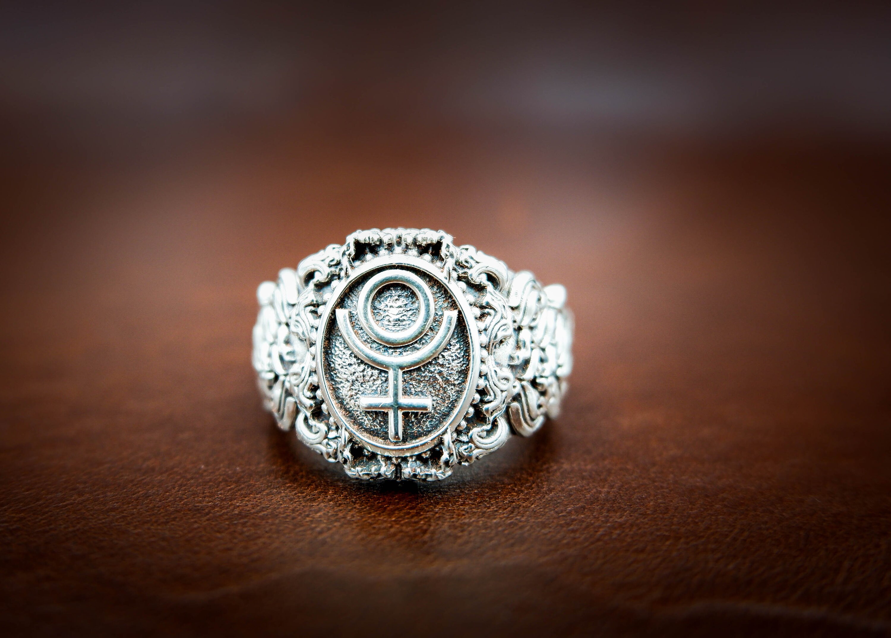 Pluto Ring God of the Underworld Zodiac Symbol of Planet - Etsy