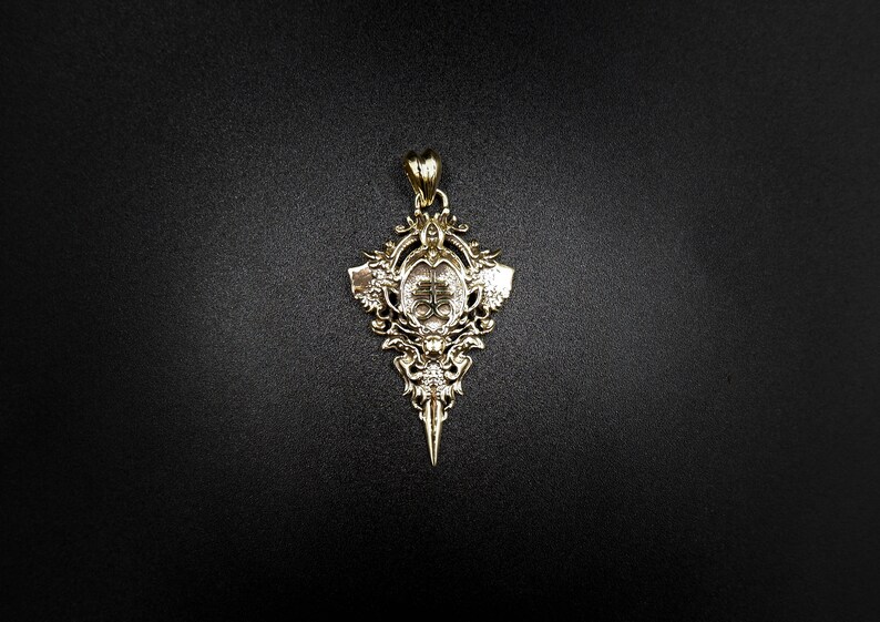 Satanic Cross Pendant Leviathan Cross of Satan Pendant - Etsy