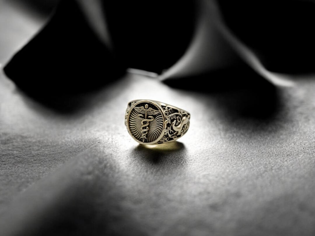 Caduceus Medical Symbol Ring, Pharmacy Ring, Medical Ring, Pharmacy ...