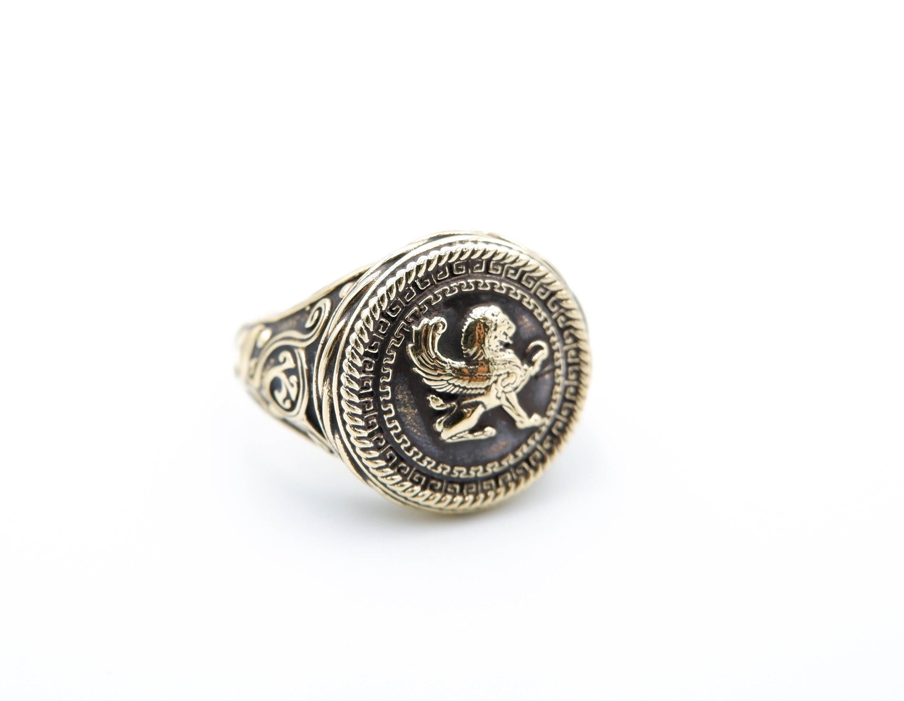 Winged Lion Ring Lion Men's Ring Mens Lion Ring Boho - Etsy