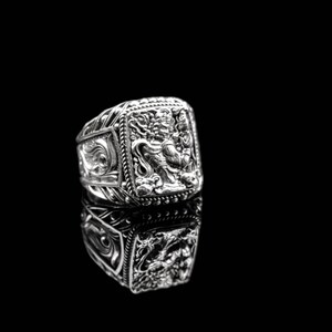 925 Sterling Silver Buddha Demon Ring, Devil Buddha Ring, Buddhist Ring ...