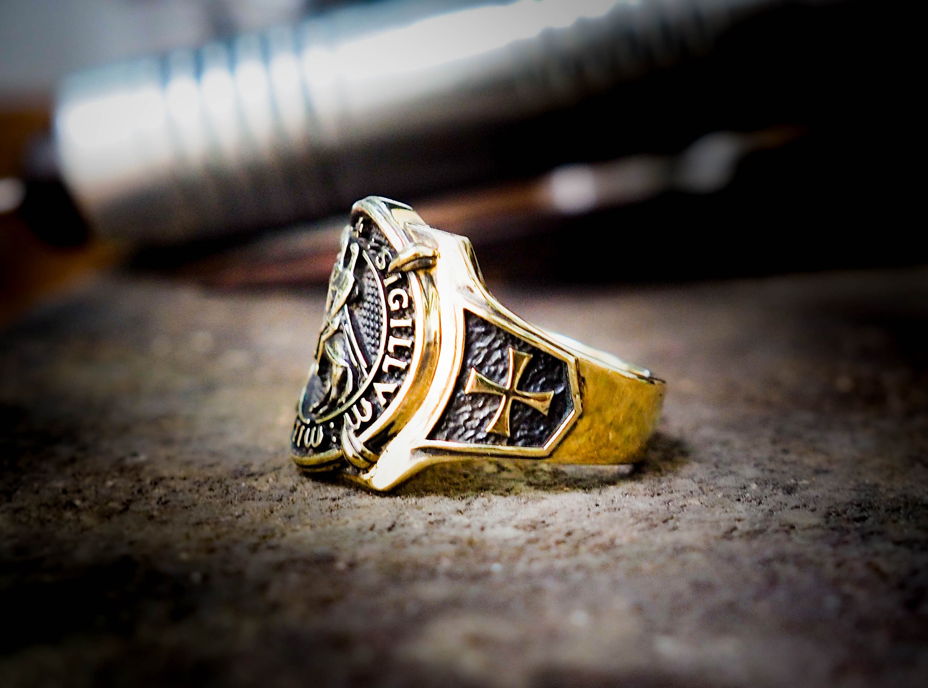 Knight Templar Ring With Cross Seal of Templar Knights of | Etsy