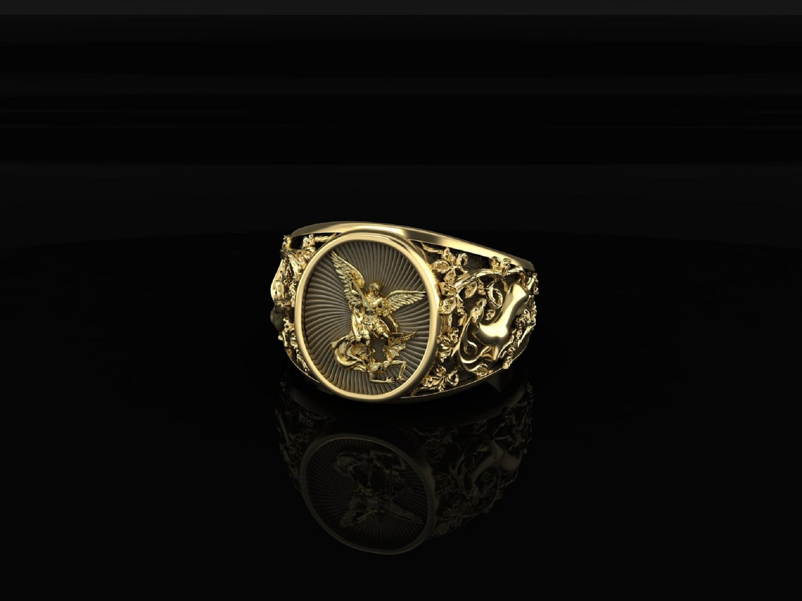Catholic Archangel St Saint Michael Ring Saint Michael Signet - Etsy