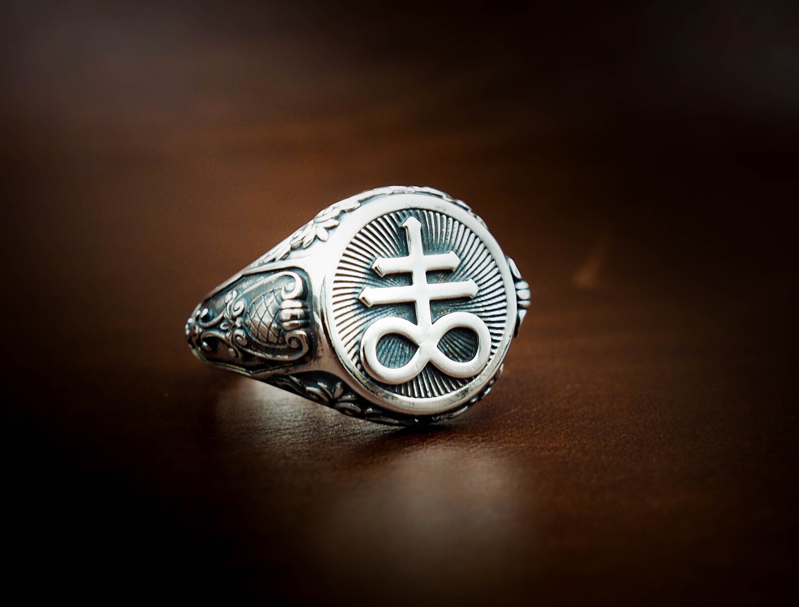 Satanic Cross Ring Leviathan Cross of Satan Ring Leviathan - Etsy