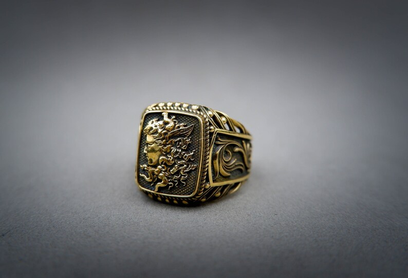 Greek Myth God Ring Ancient Greek God Brass Jewelry Gift for - Etsy