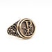 Chi Rho Alpha and Omega Christian Ring, Mens Chi Rho Ring Brass Jewelry ...