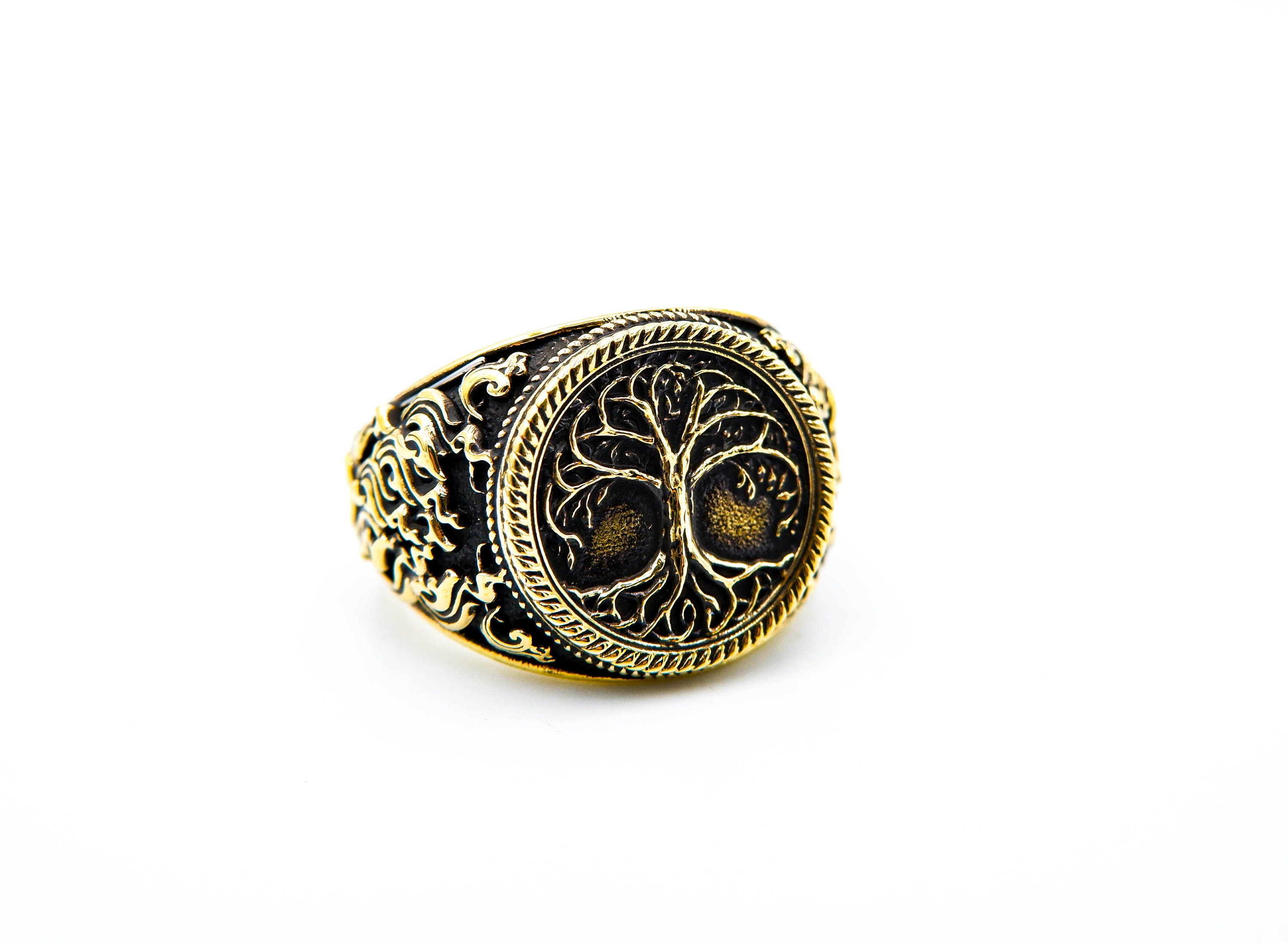Tree of Life Ring Yggdrasil Ring Signet Ring Men Celtic - Etsy