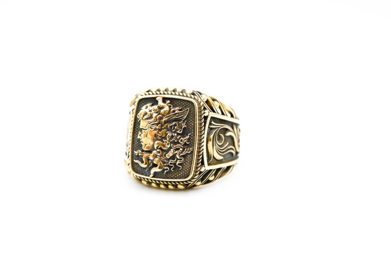 Greek Myth God Ring Ancient Greek God Brass Jewelry Gift for - Etsy