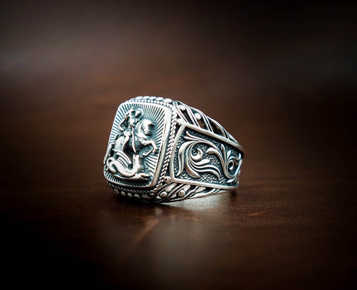 St. Georg Ring souveränen Ring der Heilige Georg der - Etsy.de