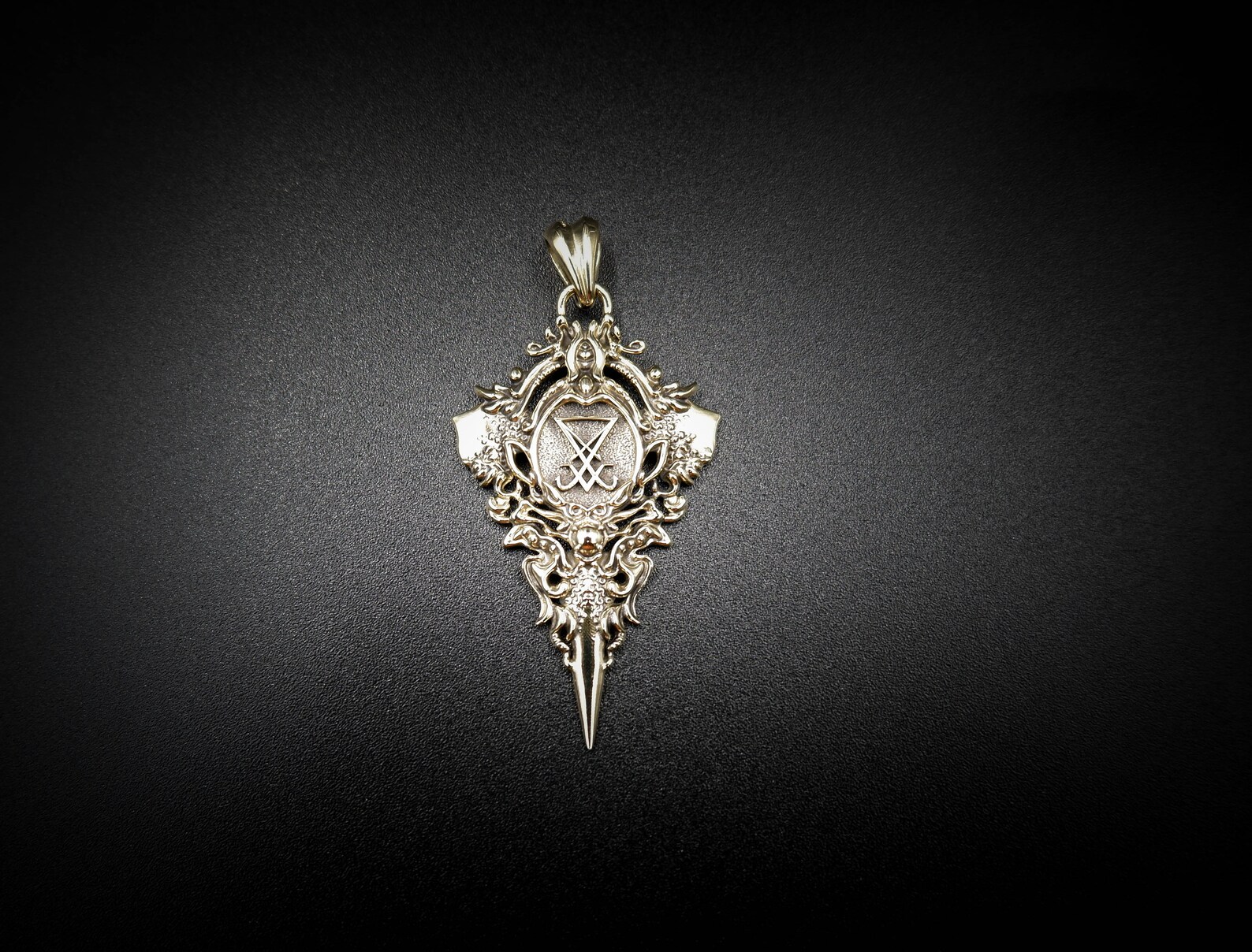 Sigil of Lucifer Brass Pendant, Satanic Symbol Talisman, Protective ...