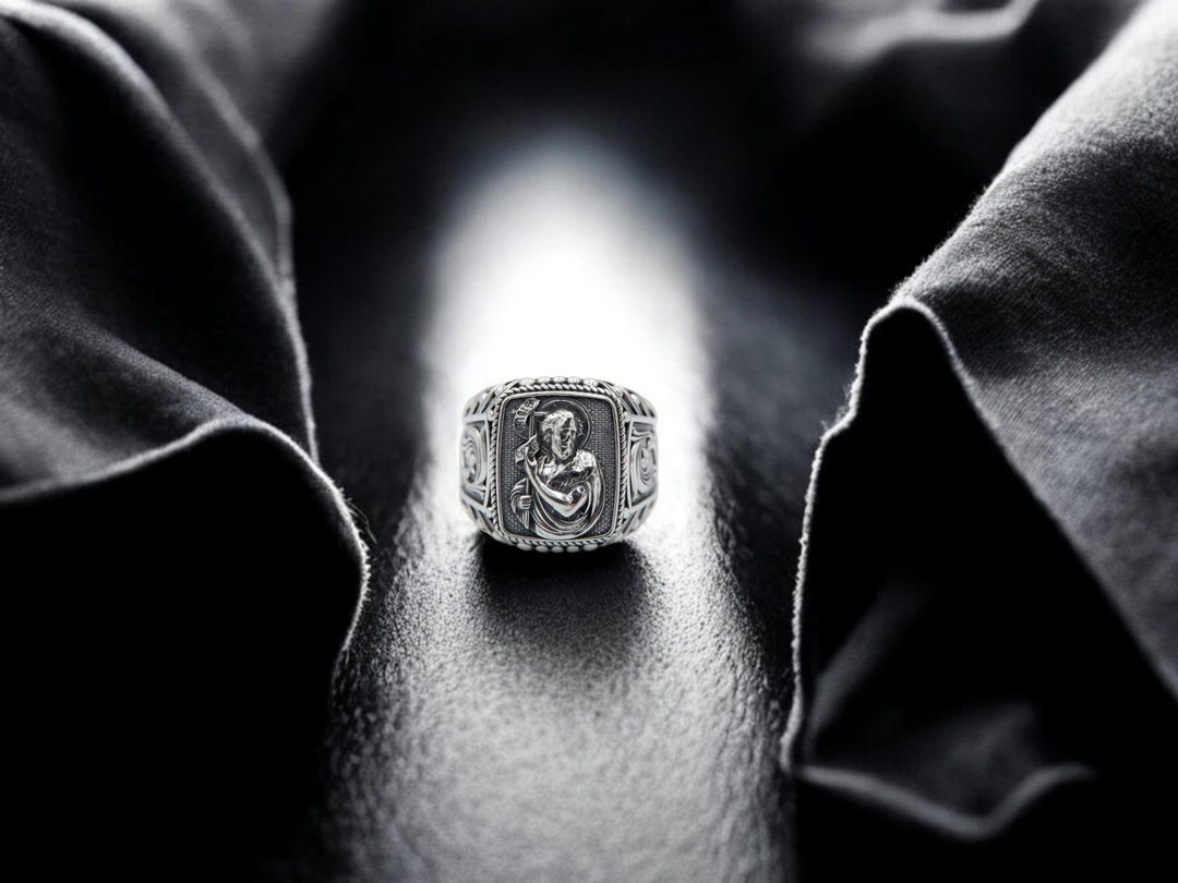 925 Saint John the Baptist Sterling Silver Men's Ring, Catholic Jewelry ...