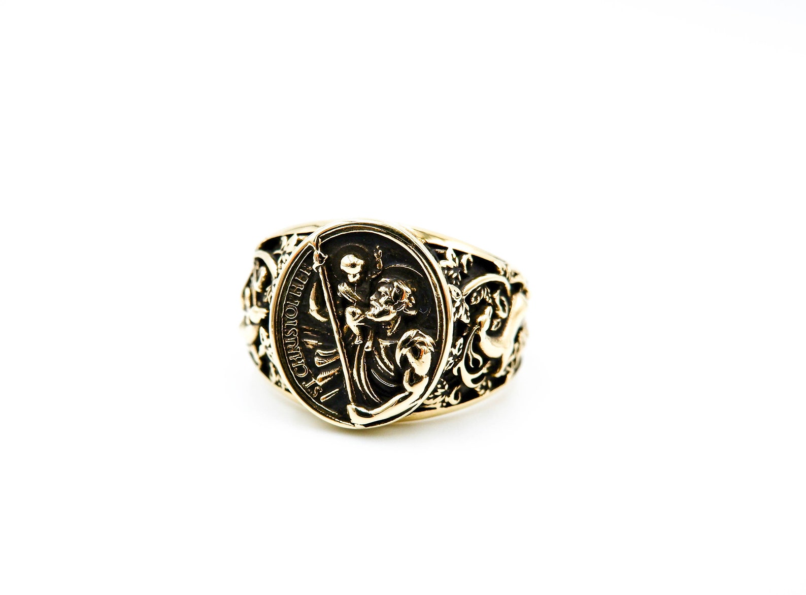 Saint Christopher Men's Ring St. Christopher Ring - Etsy