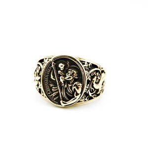 Saint Christopher Men's Ring, St. Christopher Ring, Catholic Ring ...