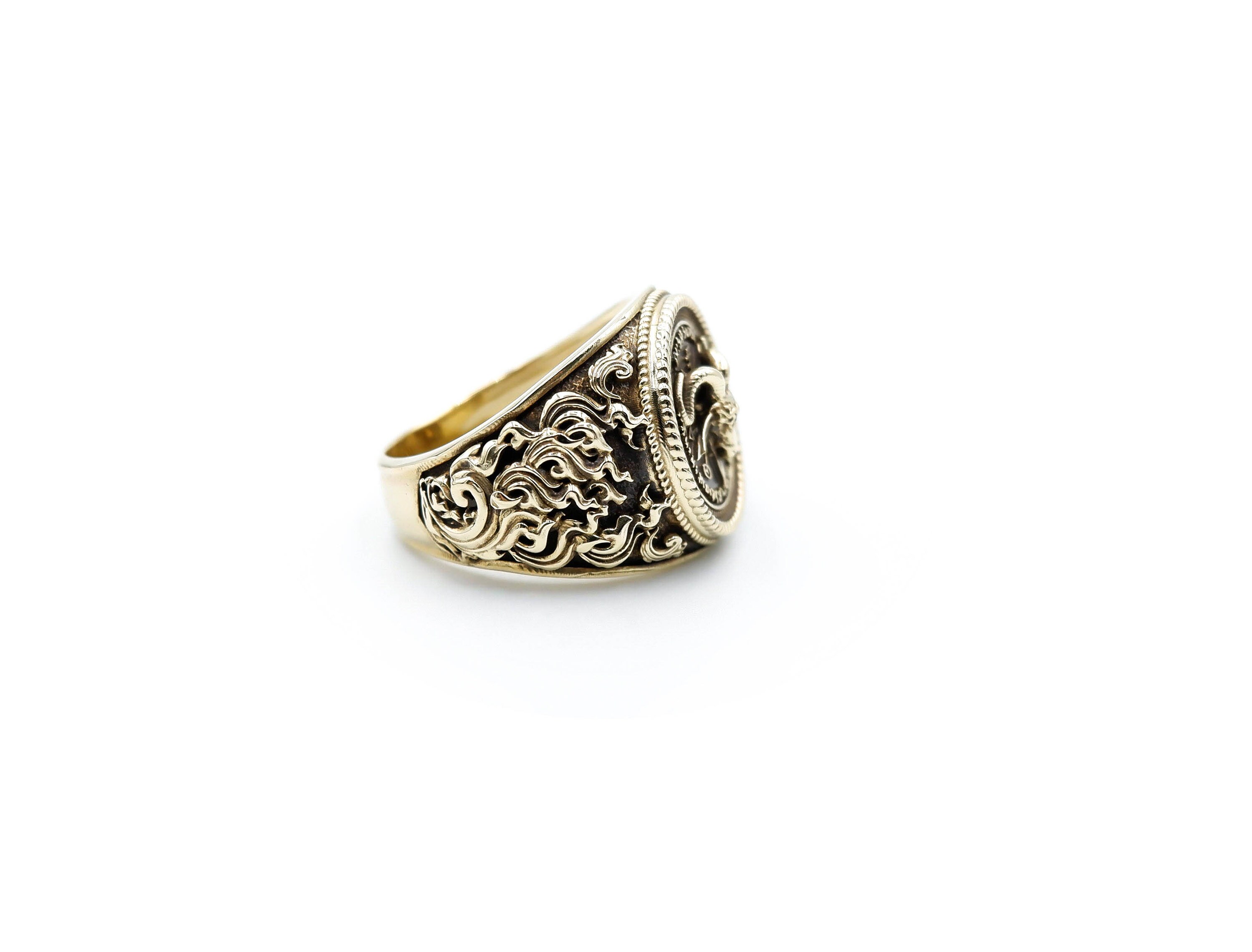 Pentacle Baphomet Satanic Satan Ring Gothic Goat Baphomet - Etsy