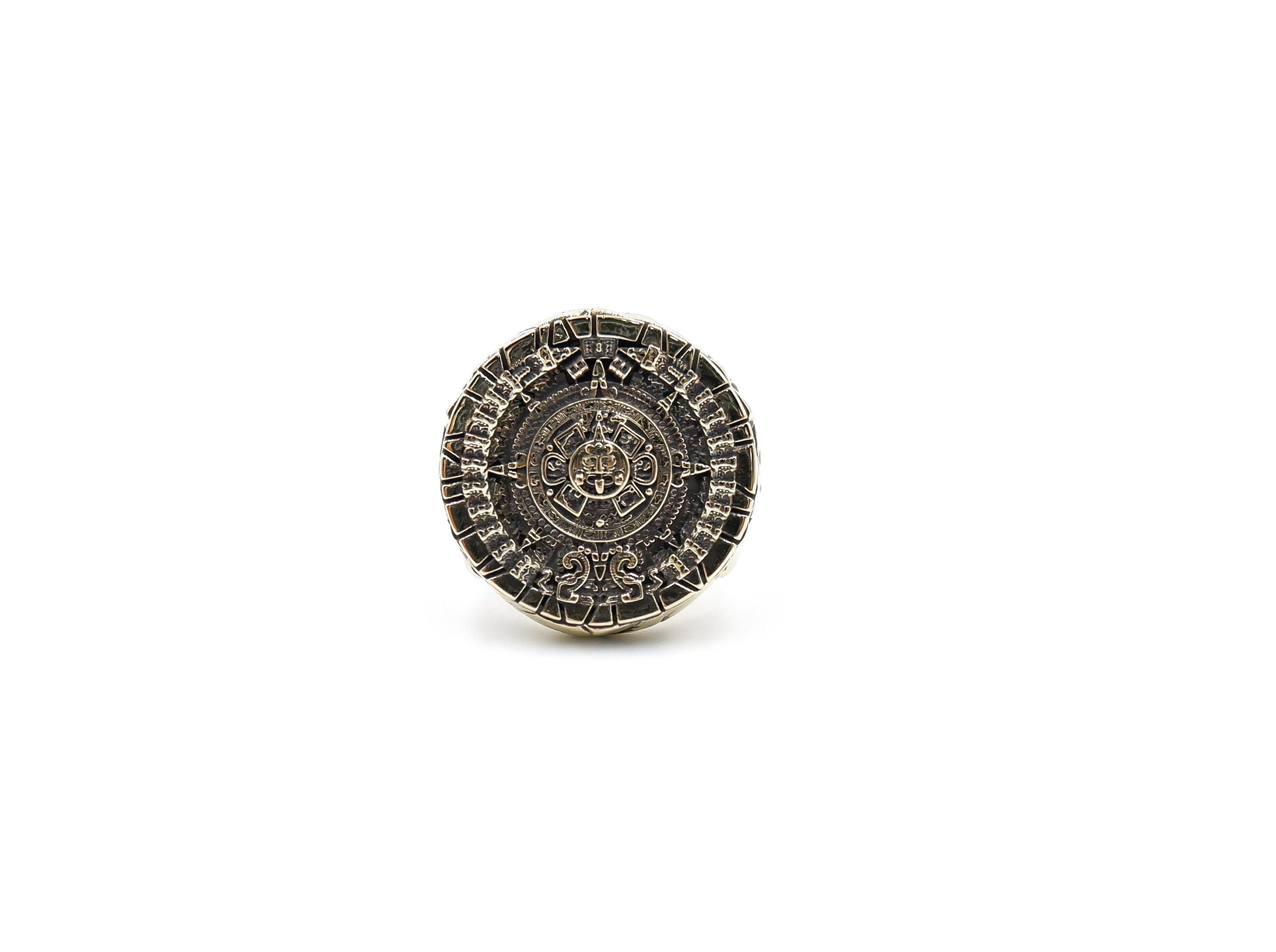 Aztec Mayan Calendar Ring, Mexican Ring, Boho Unisex Ring, Mayan Ring ...