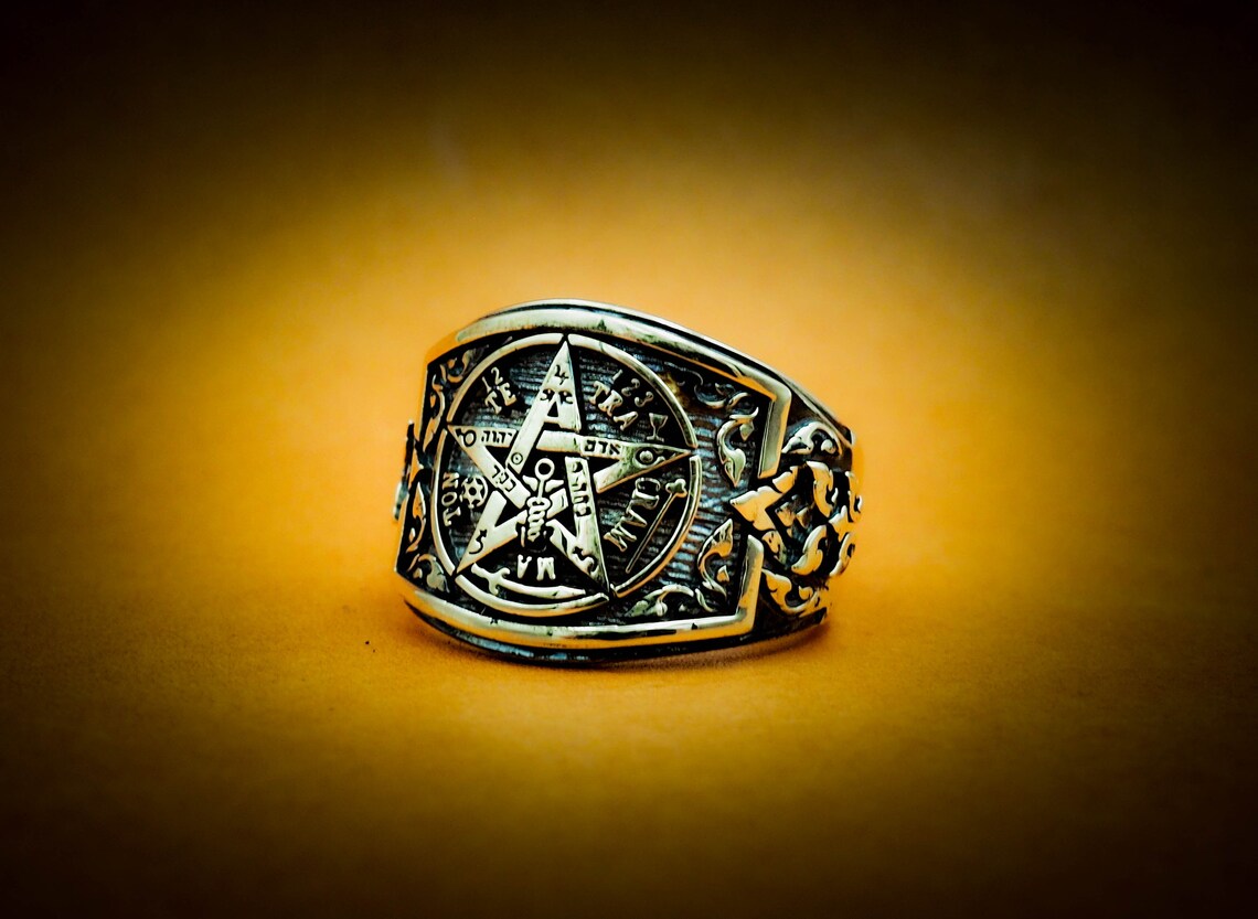 Tetragrammaton Ring Sigil of Protection and Hexagram of - Etsy