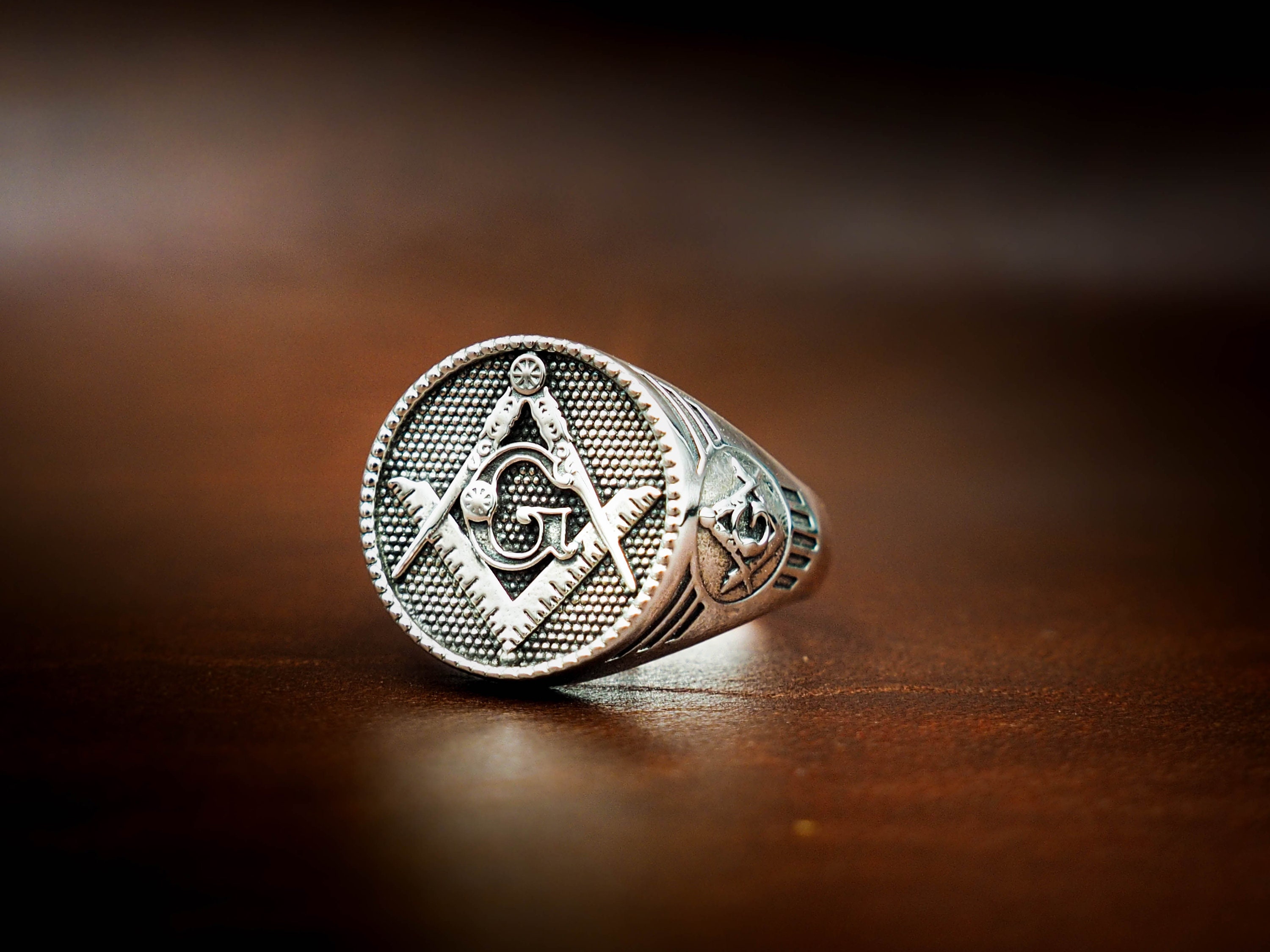 Silver Masonic Rings Freemason Ring Master Mason Rings Mens | Etsy