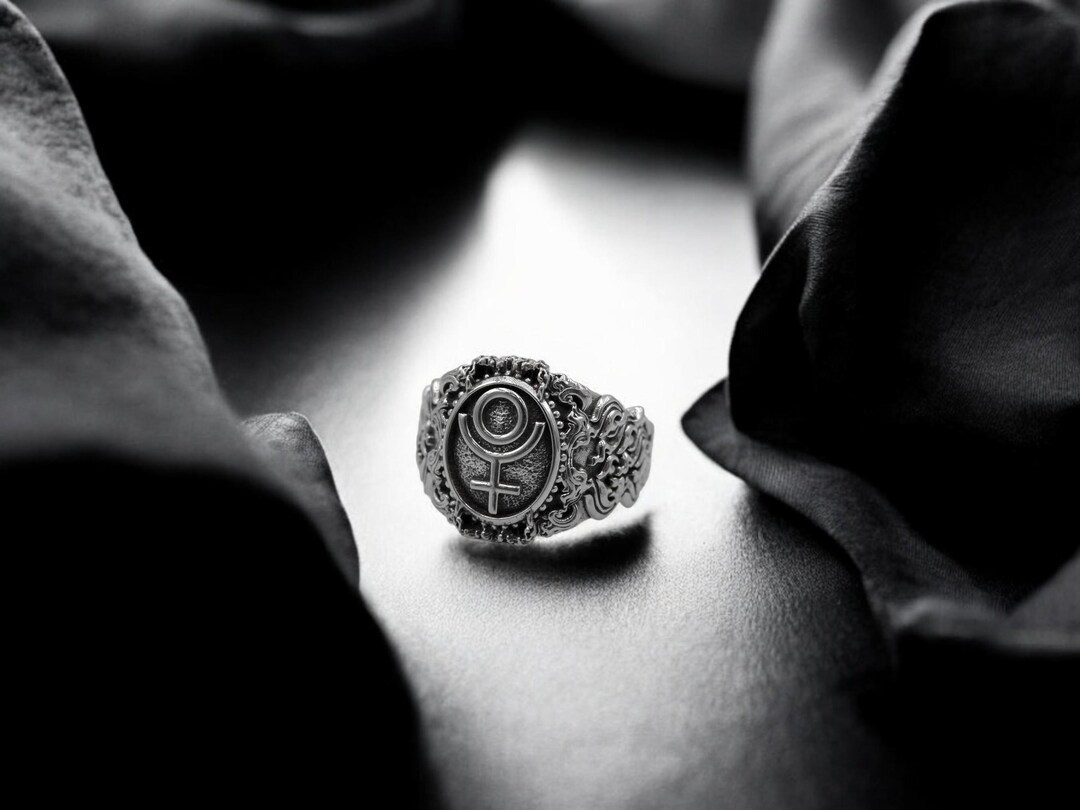 Pluto Ring God of the Underworld Zodiac Symbol of Planet Jewelry ...