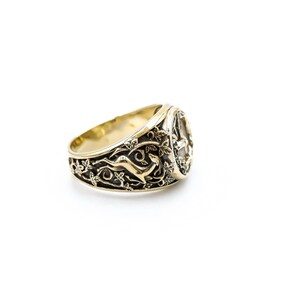 Hummingbird Brass Signet Ring, Good Luck Animal Jewelry - Etsy
