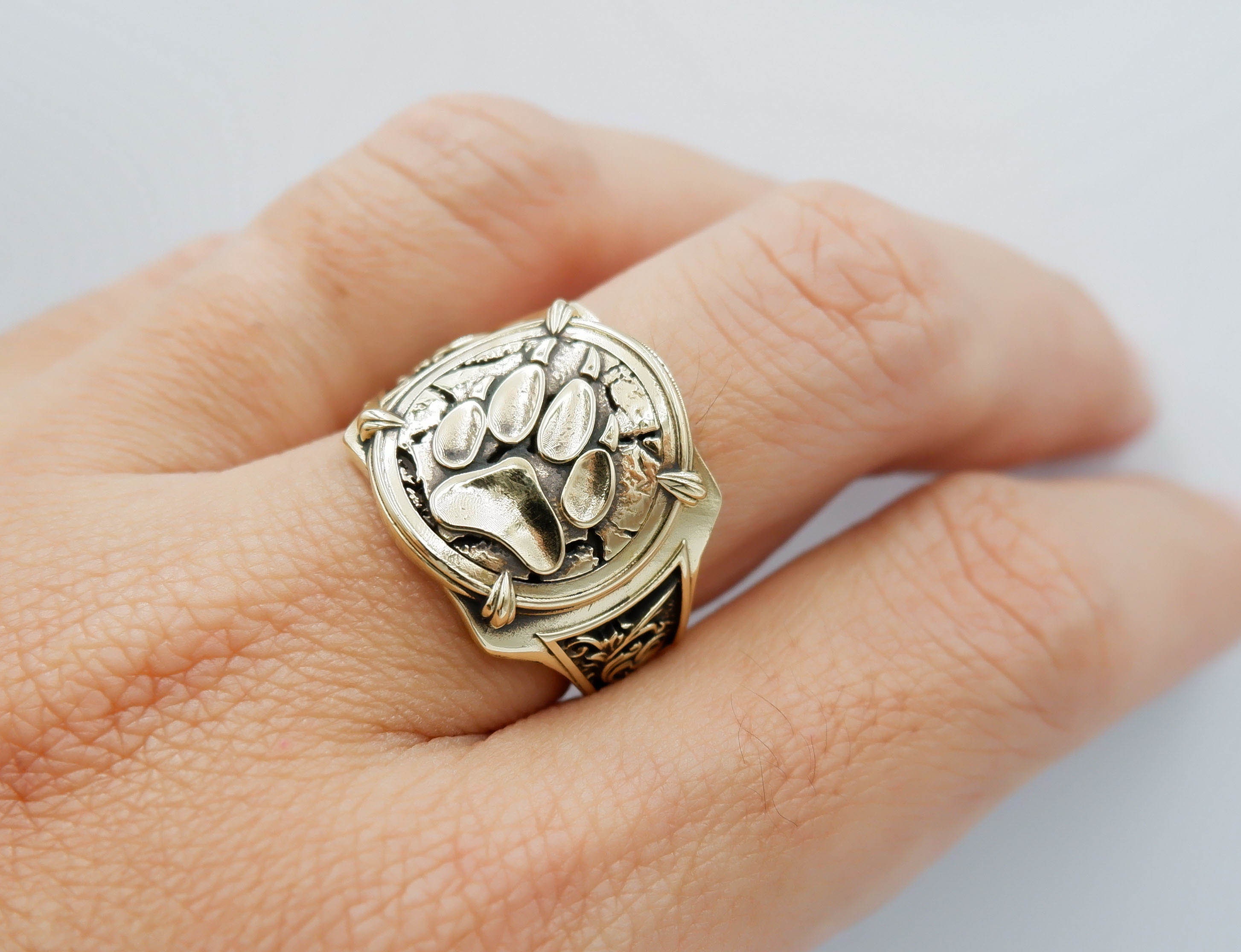 Bear Paw Ring Viking Ring Bear Paw Claw Ring Scandinavian - Etsy