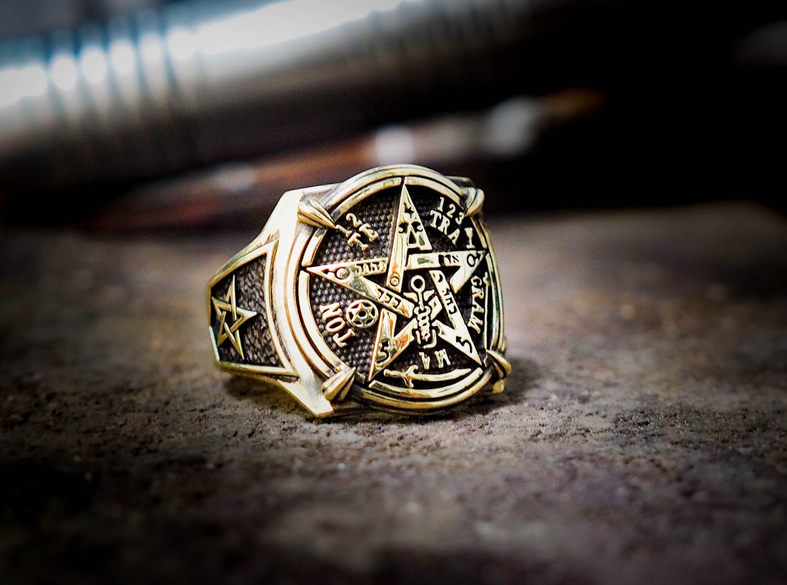 Tetragrammaton Ring Tetragrammaton Pentagram Pentacle Ring - Etsy