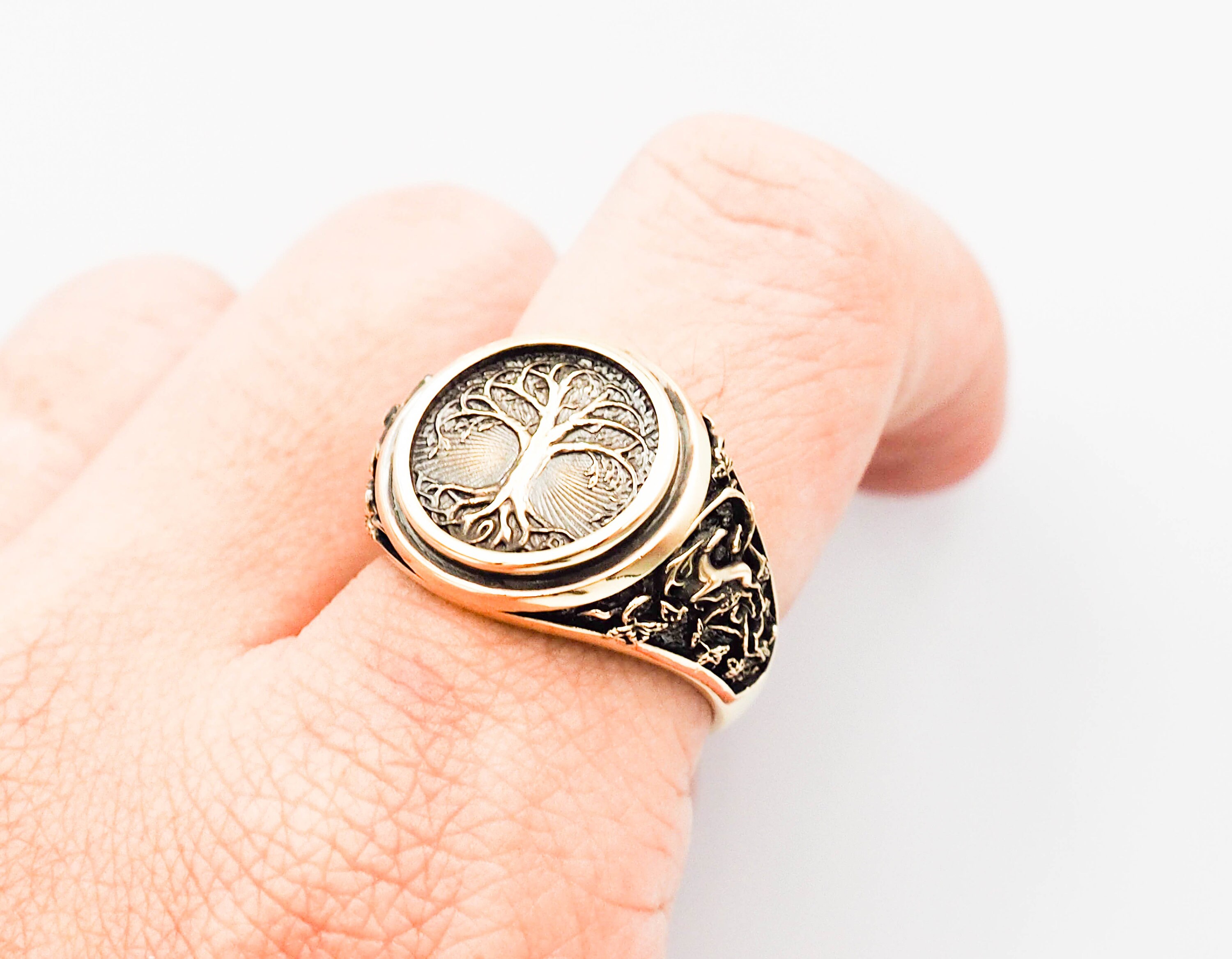 Tree of Life Ring Yggdrasil Ring Signet Ring Men Tree Ring - Etsy UK