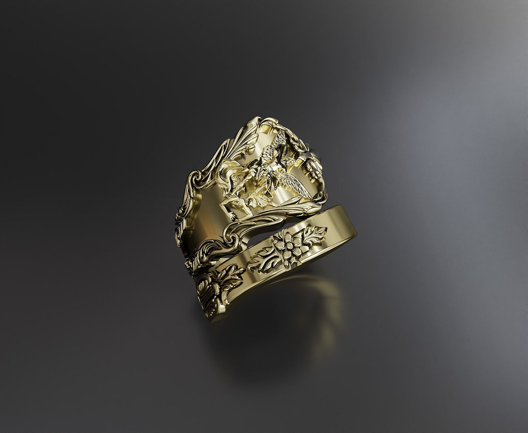 Saint Michael Signet Ring, St Michael the Archangel Ring, Catholic ...
