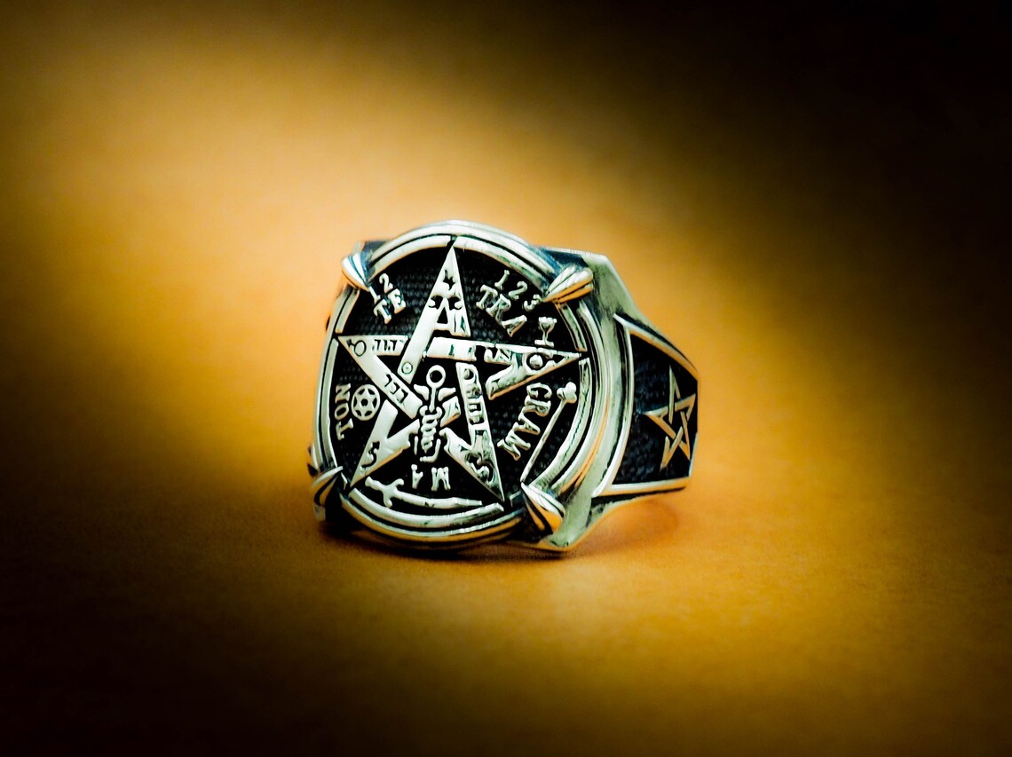 Tetragrammaton Ring Tetragrammaton Pentagram Pentacle Ring | Etsy