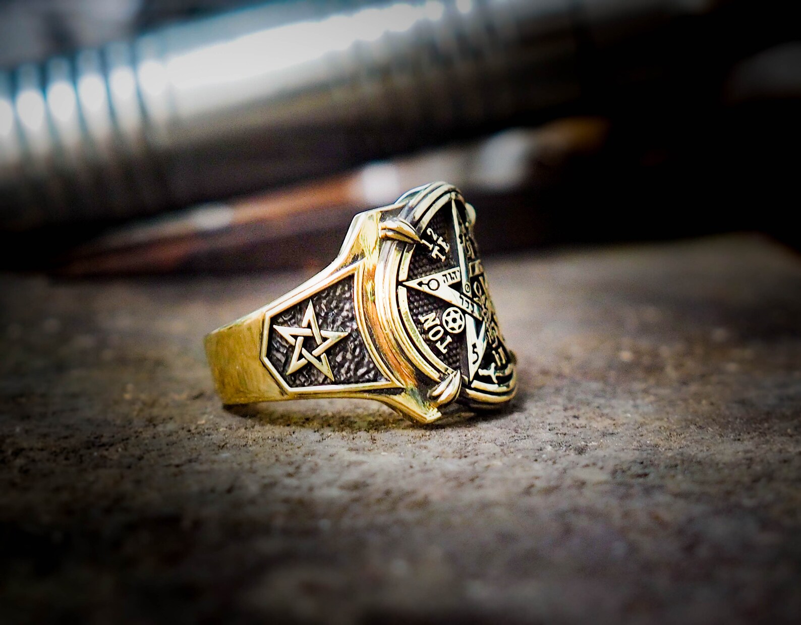 Tetragrammaton Ring Tetragrammaton Pentagram Pentacle Ring - Etsy UK