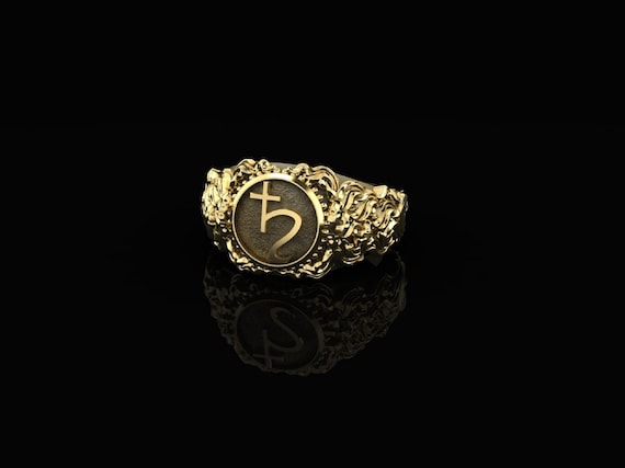 Saturn Symbol Ring Zodiac Symbol of Planet Brass Jewelry Gift - Etsy