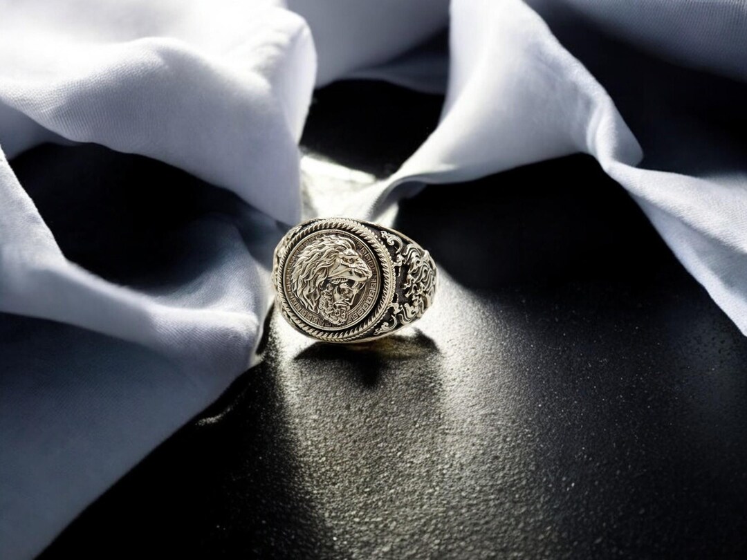 Men With Lion Ring, Greek Mythology Ring, Greek God Rings for Men ...