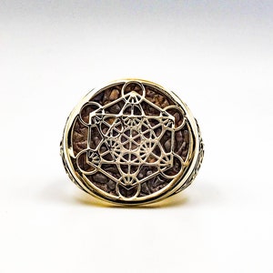Metatron Cube Ring, Life Amulet, Sacred Geometry Jewelry, Amulet Ring ...