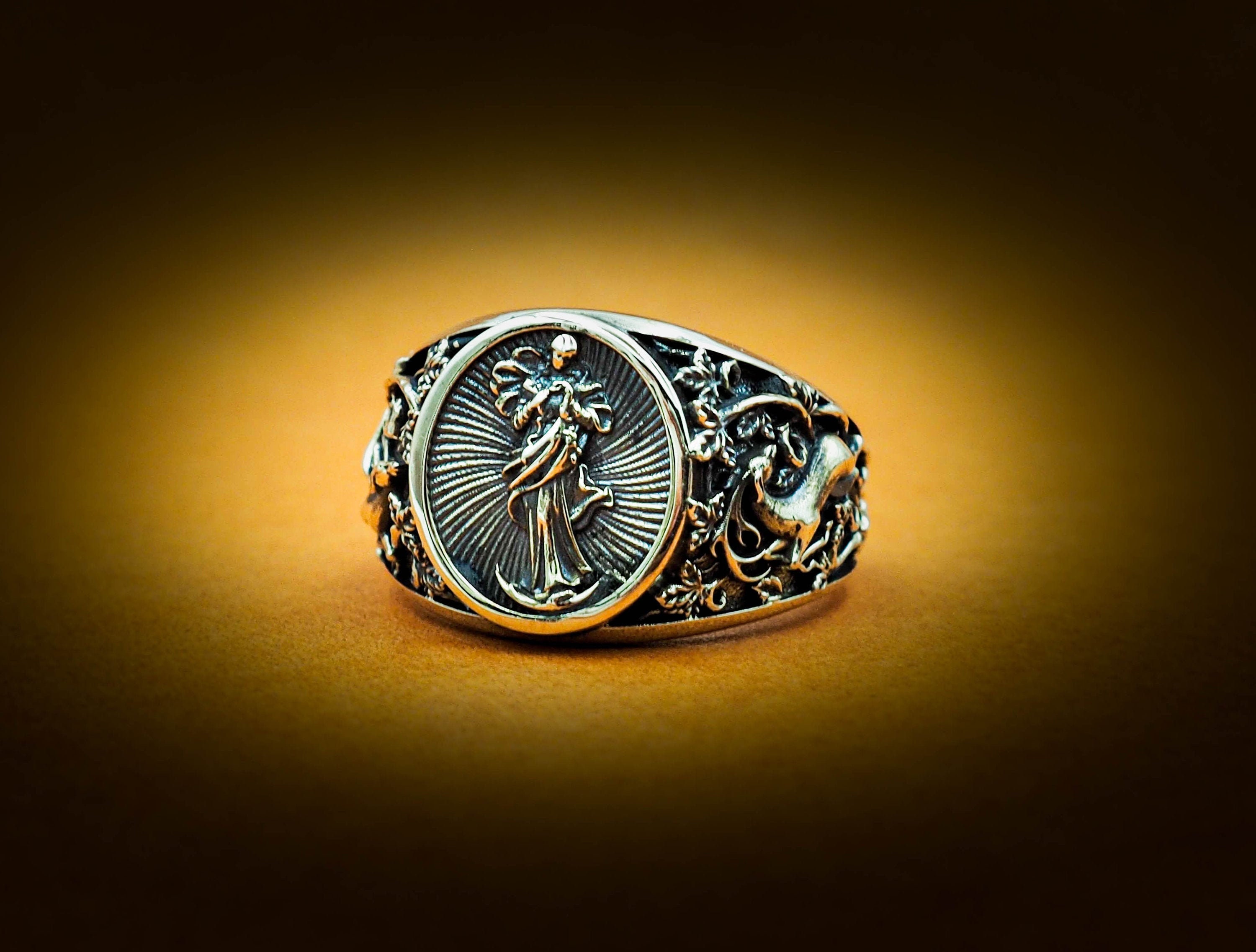 Virgin Mary Ring Miraculous Virgin Mary Ring Our Lady of - Etsy UK