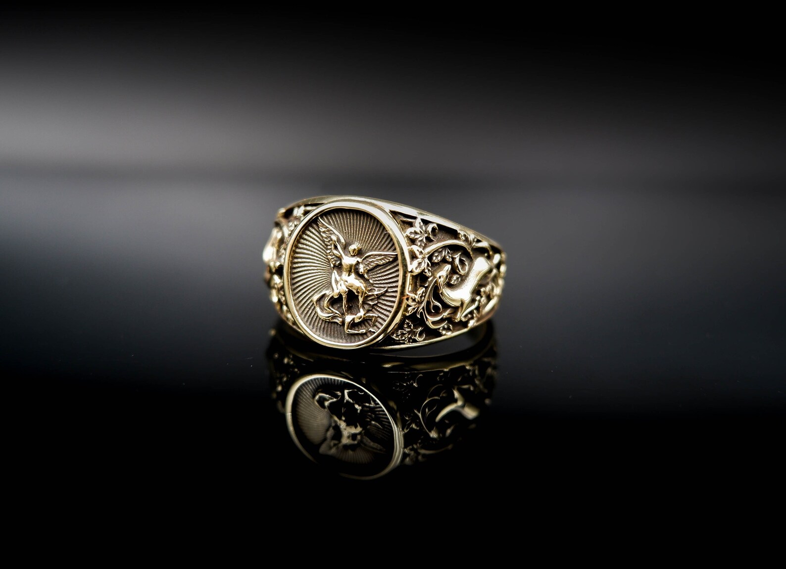 Catholic Archangel St Saint Michael Ring Saint Michael Signet - Etsy