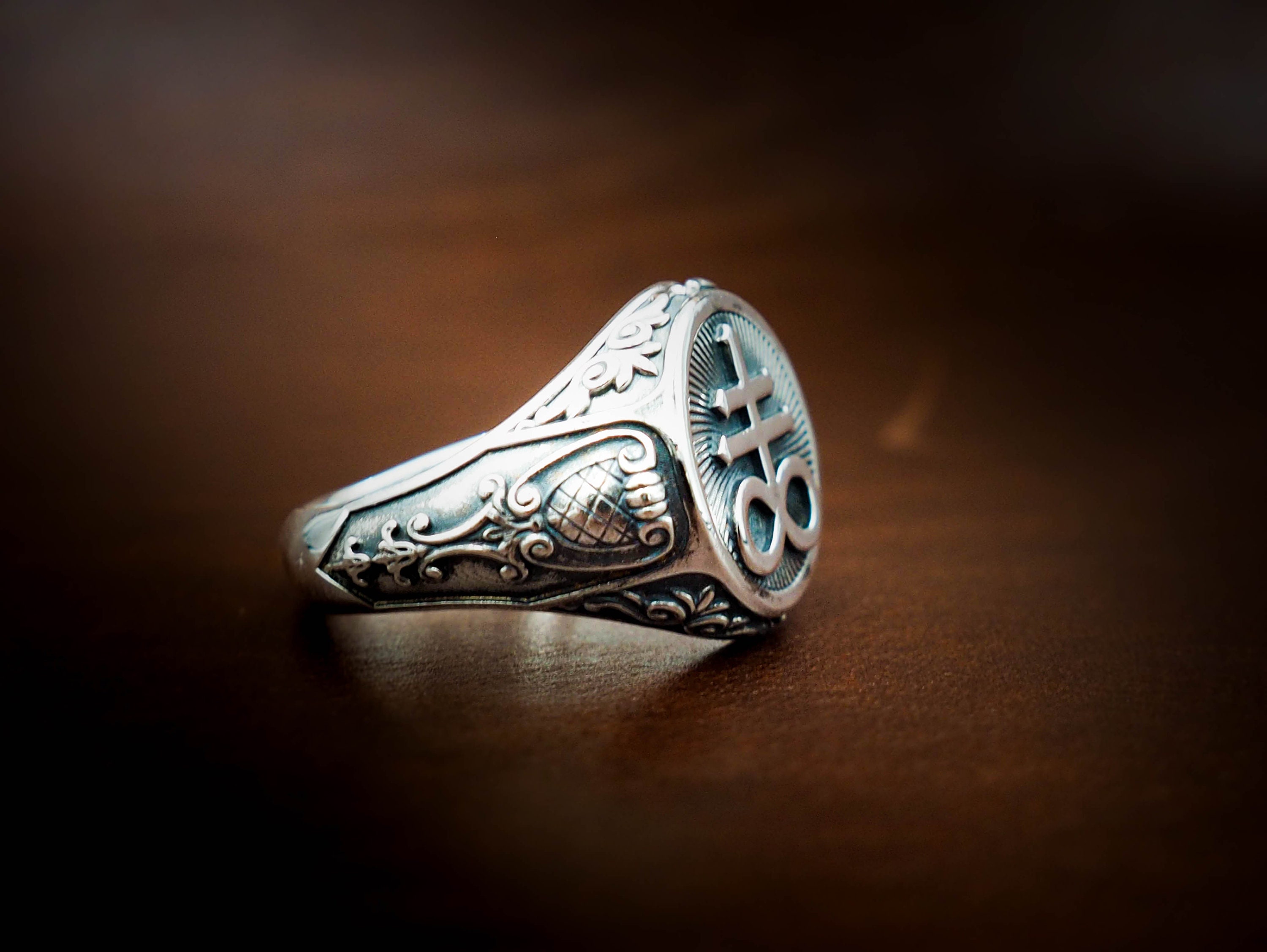 Satanic Cross Ring Leviathan Cross of Satan Ring Leviathan - Etsy