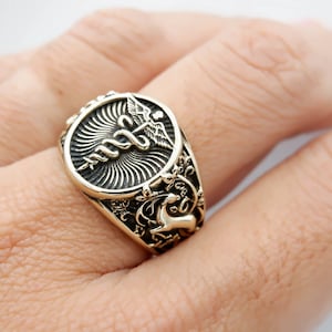Caduceus Medical Symbol Ring, Pharmacy Ring, Medical Ring, Pharmacy ...