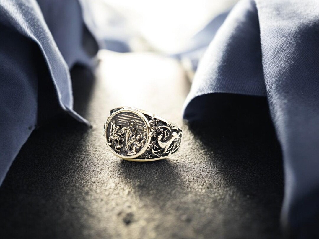 Archangel St Saint Michael Ring, Archangel Raphael Ring, Saint Gabriel ...