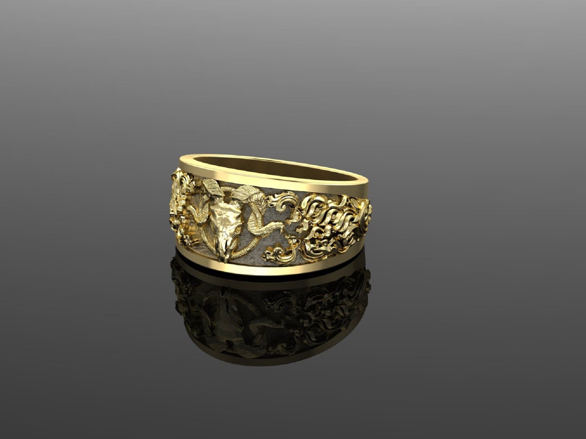 Ram Skull Ring Skull of Ram Ring Ram Skull Gothic Ring - Etsy