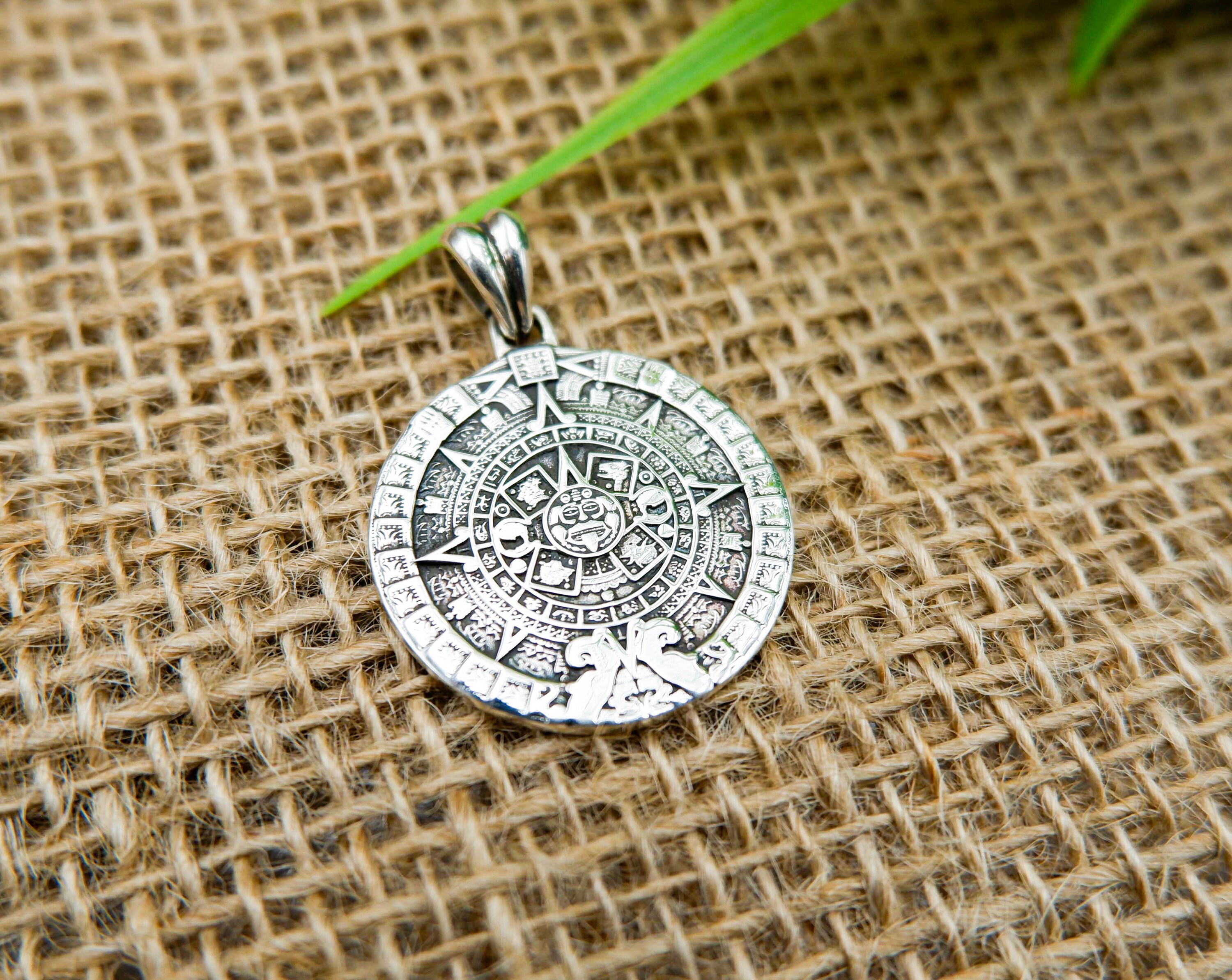 Aztec Calendar Pendant Mayan Calendar Pendant Mayan Pendant - Etsy