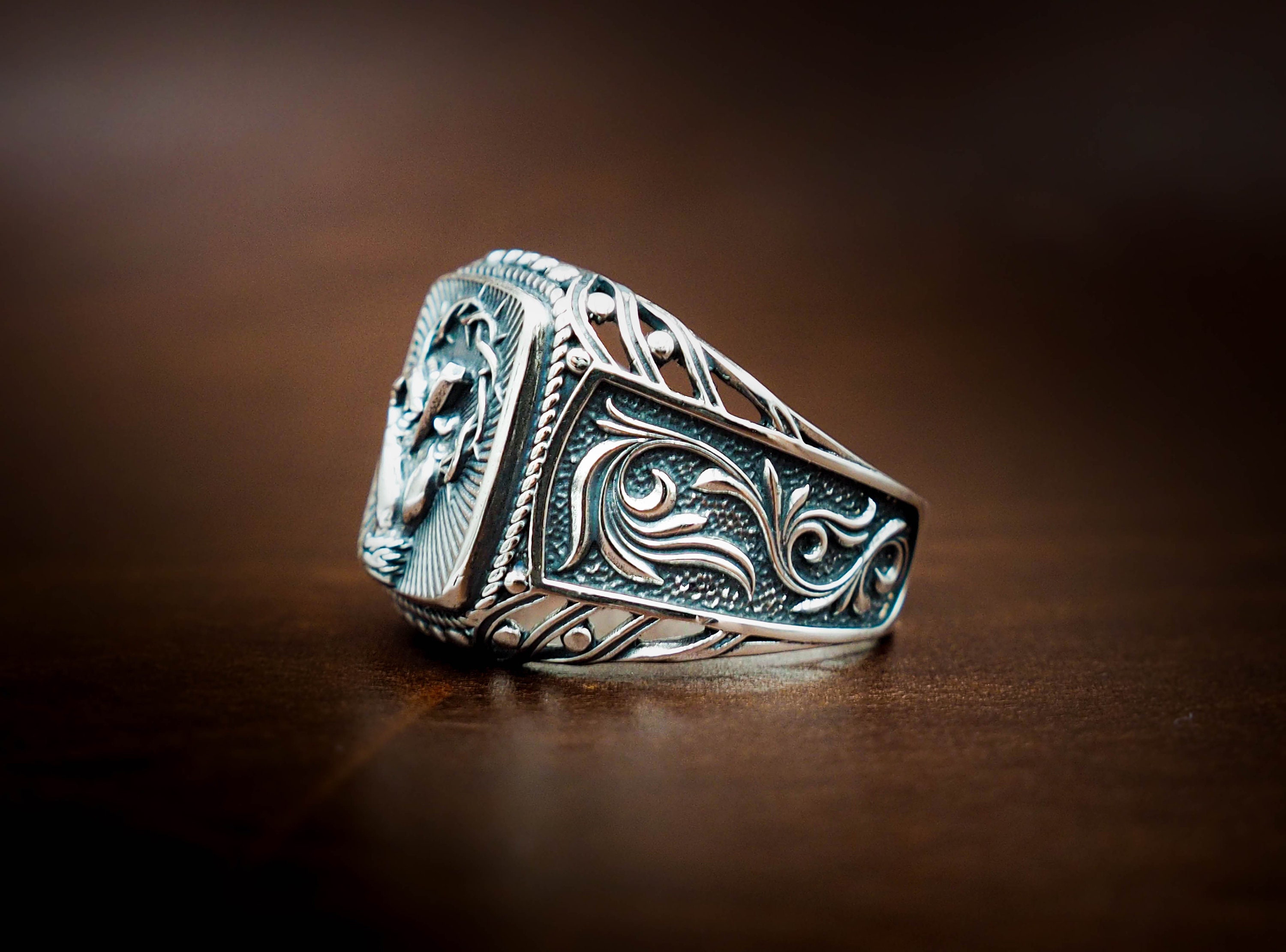 Hand of Jesus Ring Jesus Hand Men's Rings Christian - Etsy