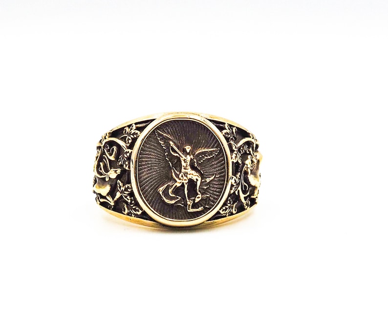 Catholic Archangel St Saint Michael Ring Saint Michael Signet | Etsy