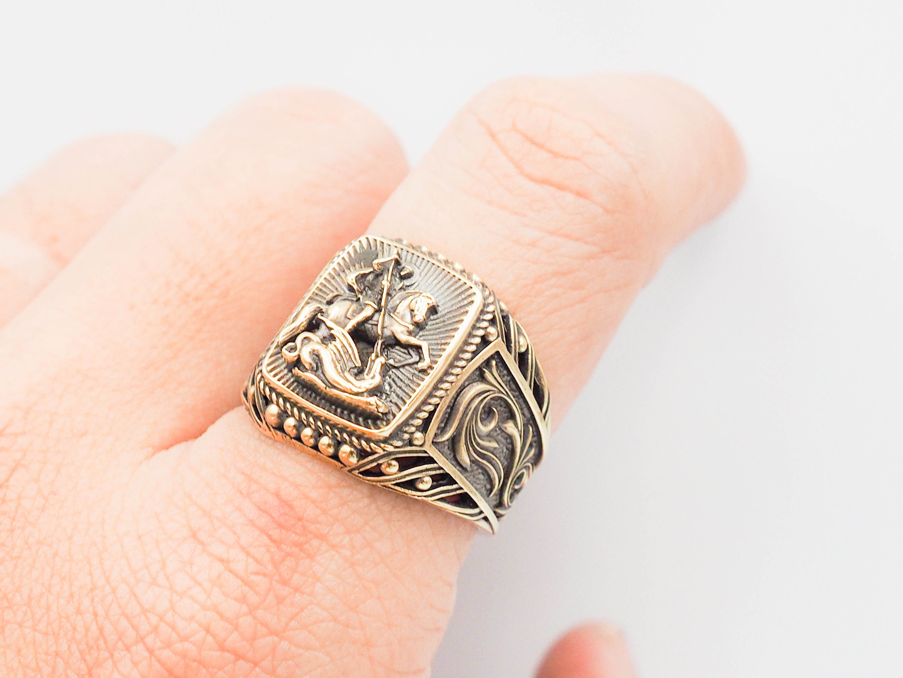 The Saint George the Victorious Men's Ring Medieval - Etsy.de
