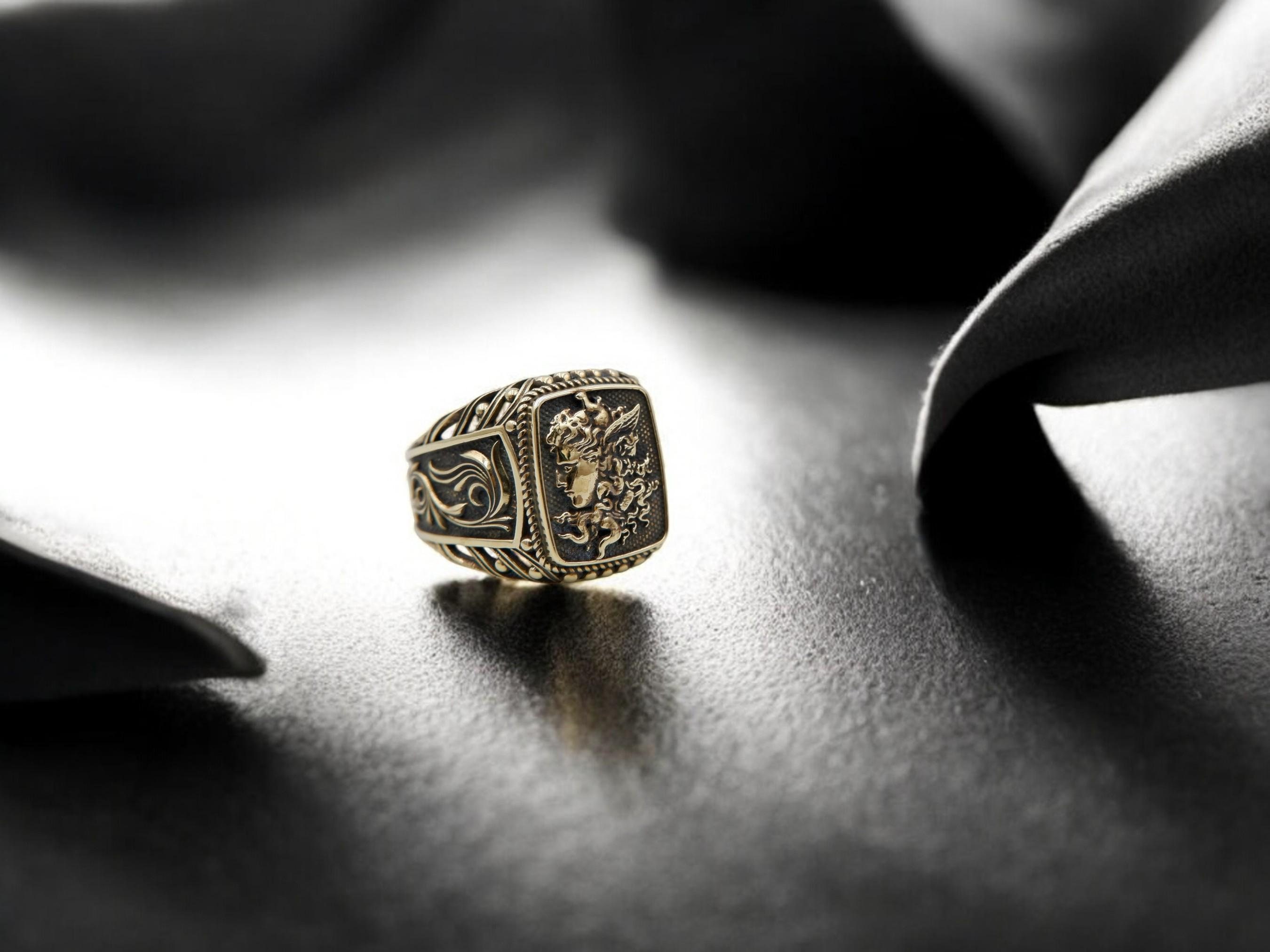 Greek God Brass Ring, Ancient Myth Jewelry Gift - Etsy
