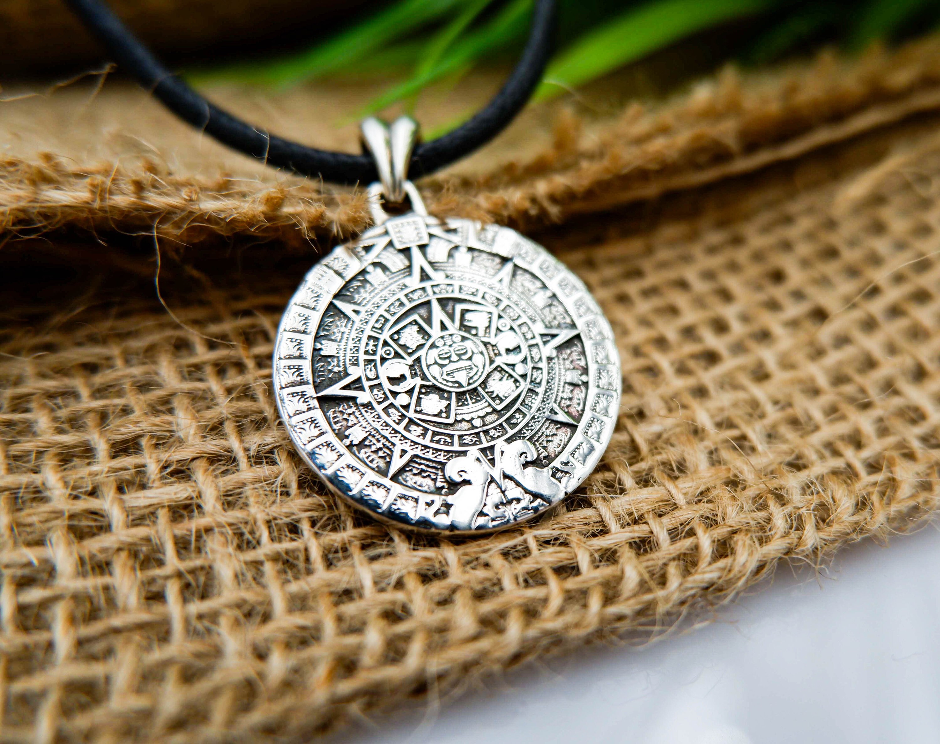 Aztec Calendar Pendant Mayan Calendar Pendant Mayan Pendant - Etsy
