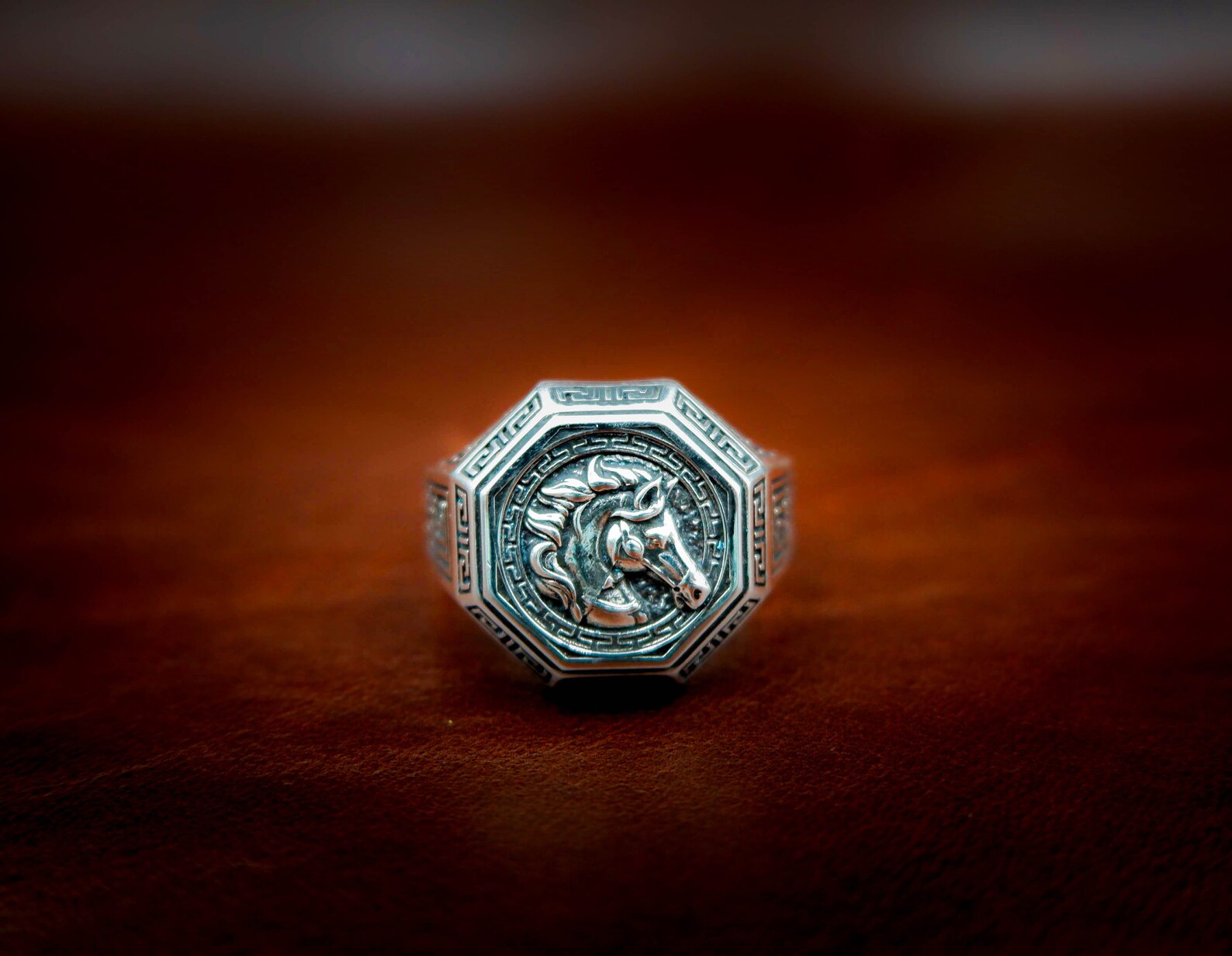 925 Sterling Silver Horse Head Signet Ring - Animal Jewelry - Etsy
