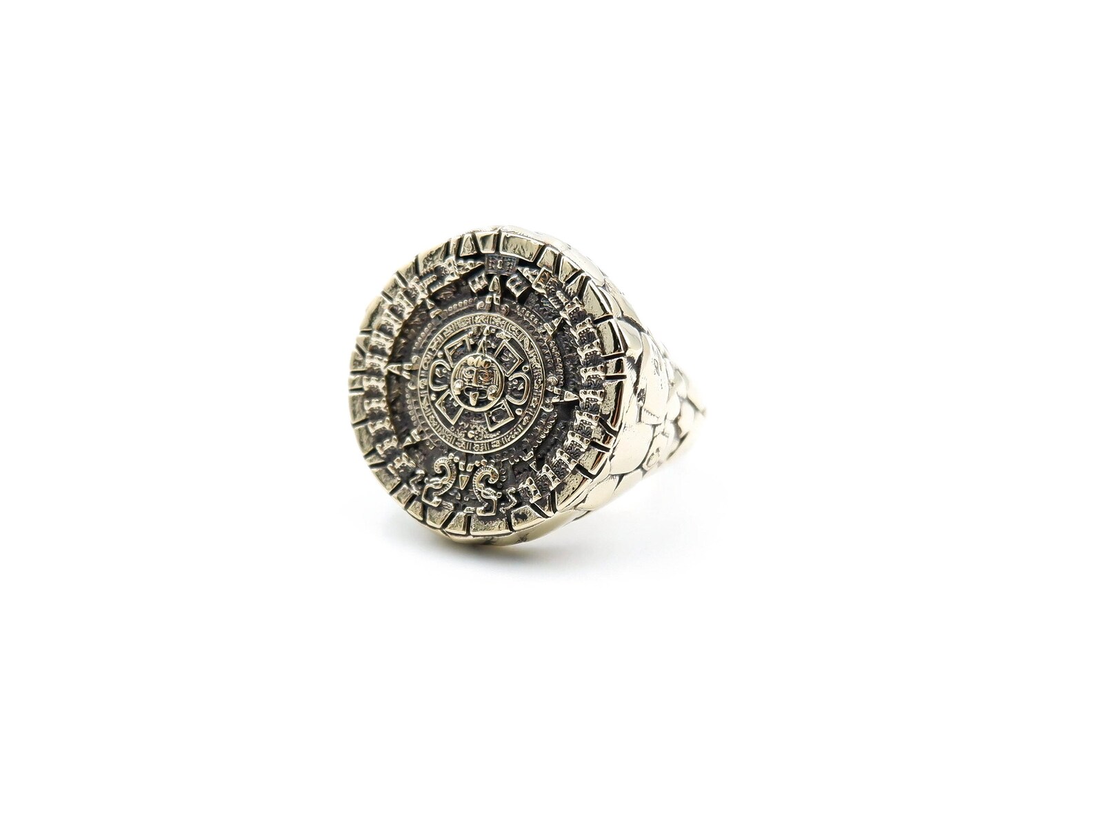 Aztec Mayan Calendar Ring, Mexican Ring, Boho Unisex Ring, Mayan Ring ...