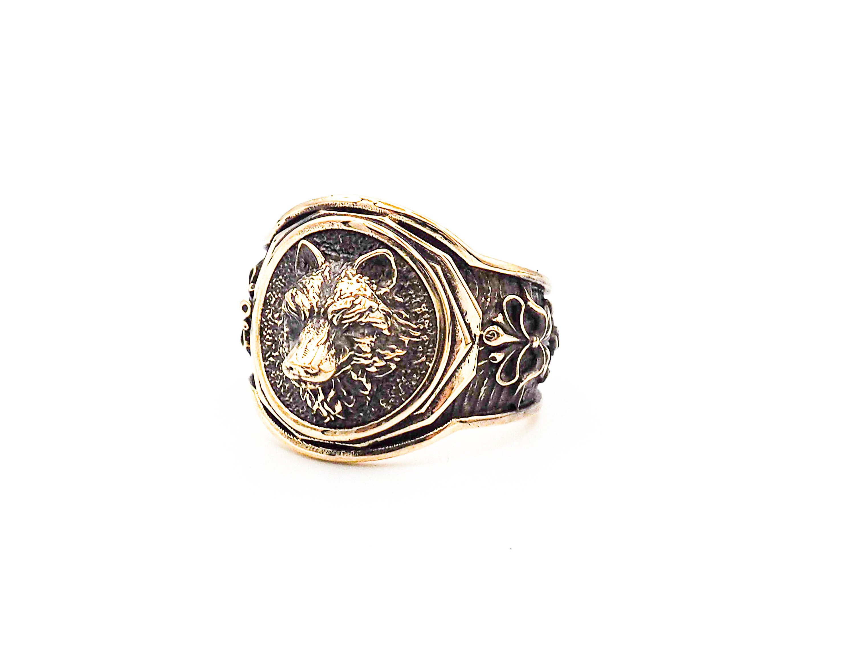 Wolf Ring Animal Head Ring Wolf Head Men Ring Wolf Jewelry - Etsy Canada