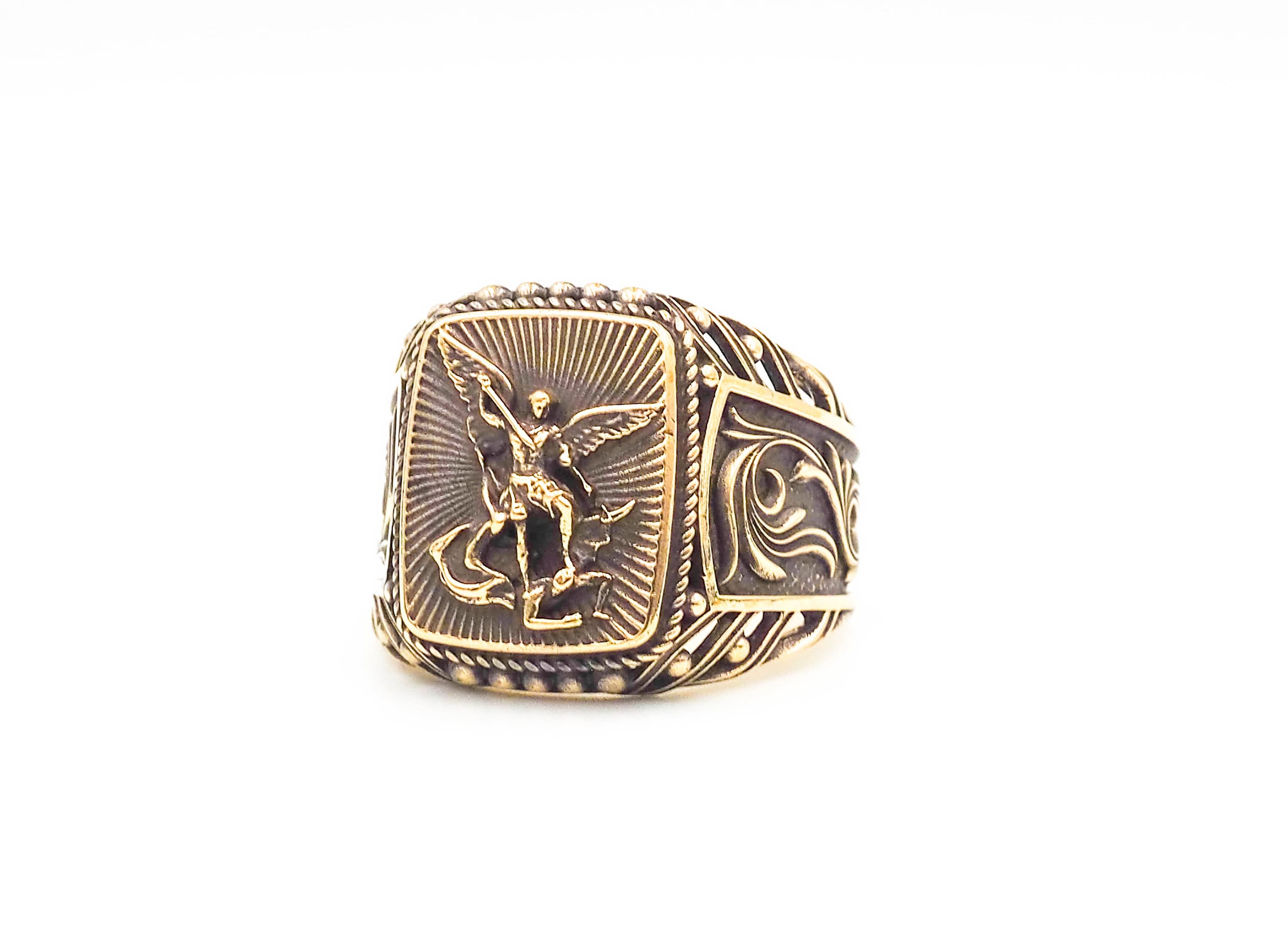 Saint Michael Ring Saint Michael Protect Ring Saint St. | Etsy