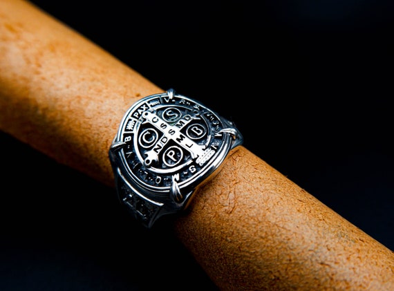 St Benedict Exorcism Cross Demon Protection Rings St Benedict - Etsy