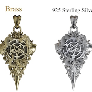 Mammon Pendant With Snake, Sigil Solomon Demon Seal Pendant Protective ...